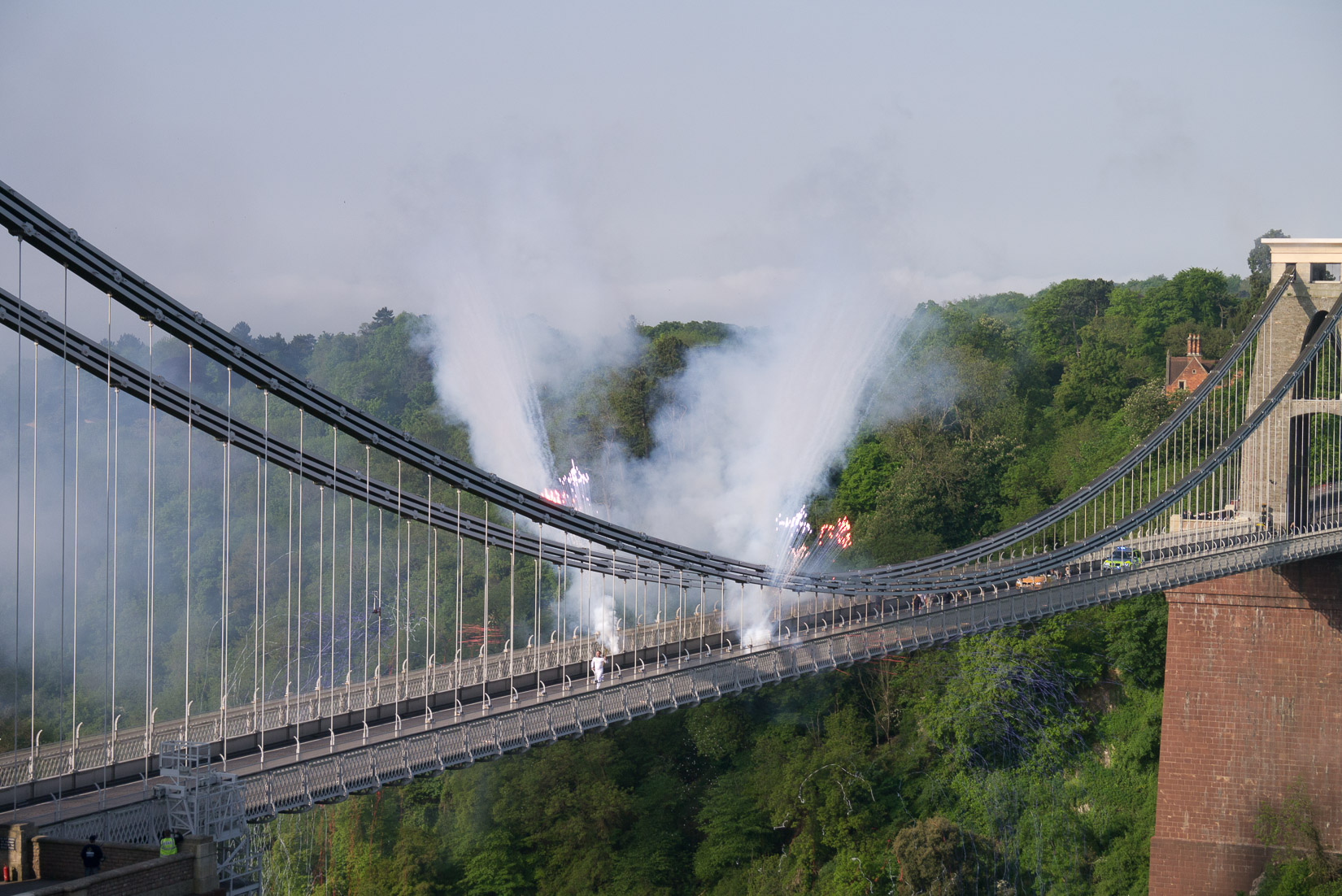 Olympic Torch on Clifton Suspension Bridge | MasterPlan Mountaineering