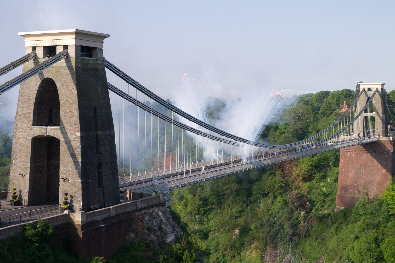 Olympic Torch on Clifton Suspension Bridge | MasterPlan Mountaineering
